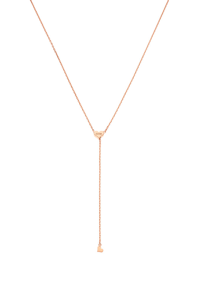 Heart Transformer Necklace, rose gold - Guzema
